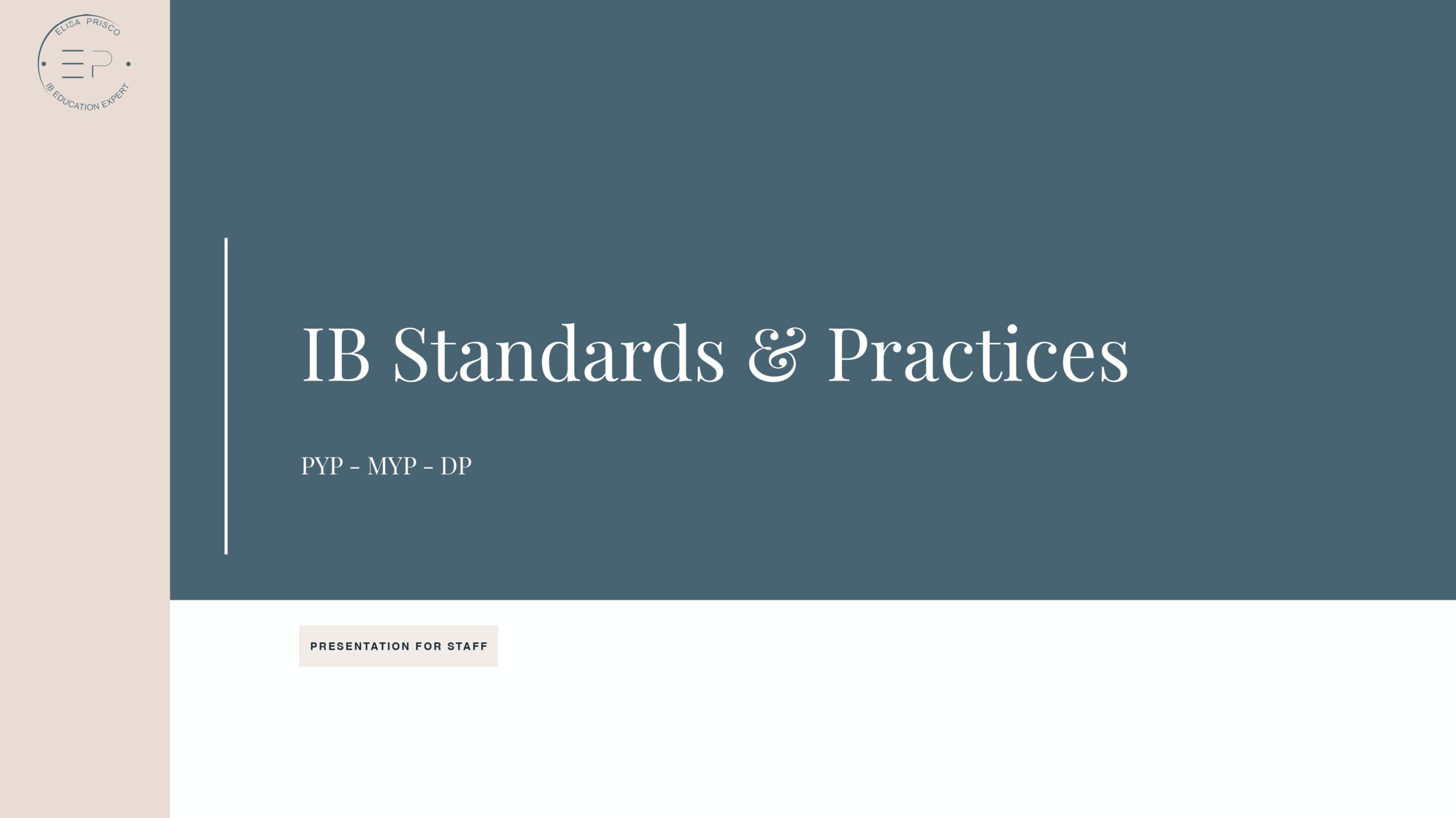 IB® Standards & Practices - Elisa Prisco